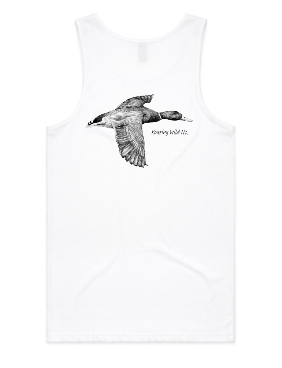 Black and White Mallard Drake Singlet – Roaring Wild NZ Ltd